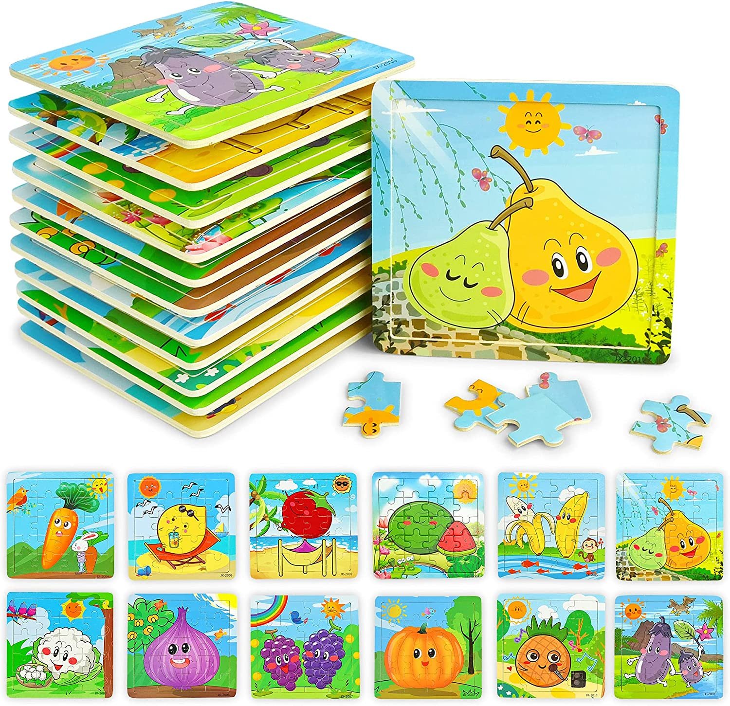 Vileafy 1 Pack Mini Wooden Puzzles Party Favors for Boys and Girls, 5.8 ...